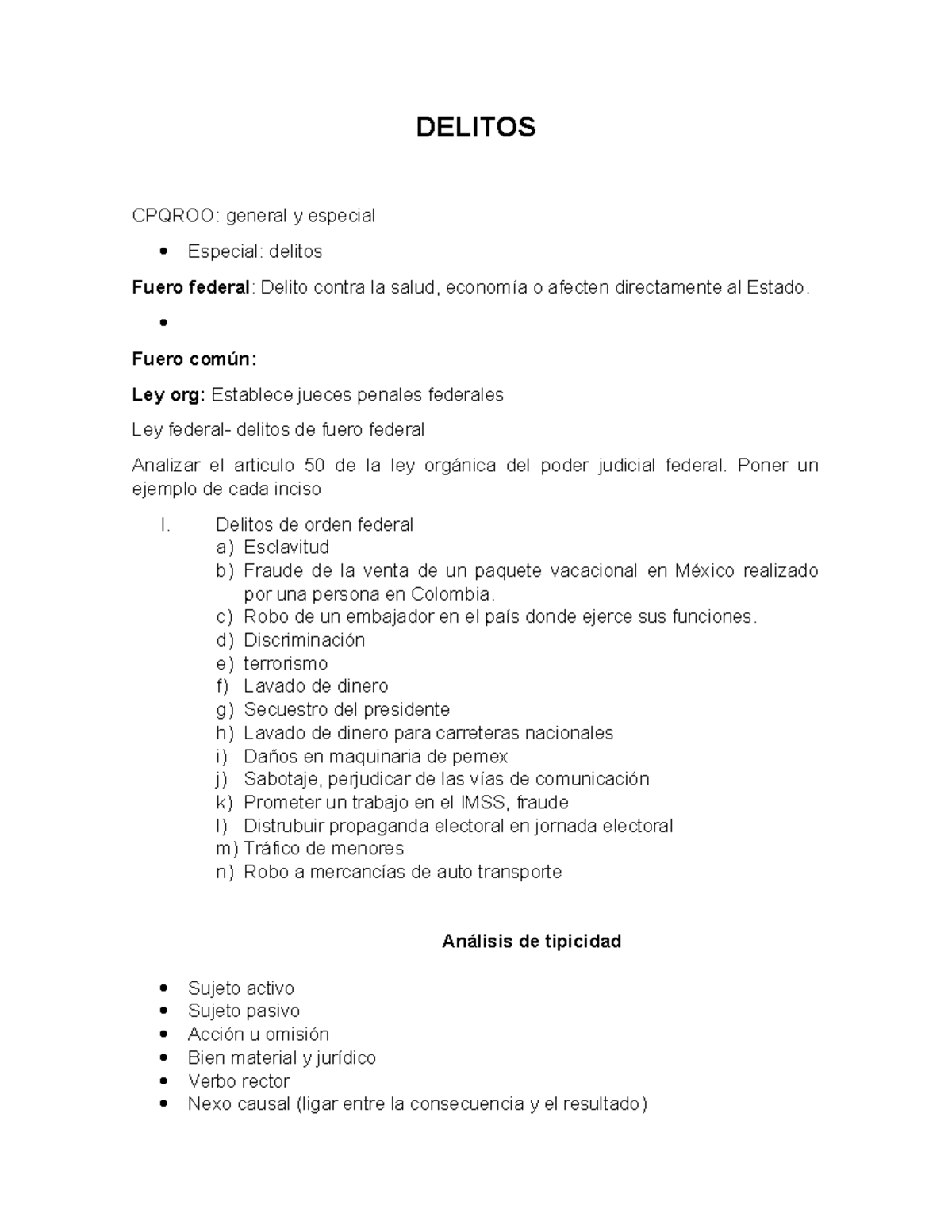 Delitos - ..... - DELITOS CPQROO: general y especial Especial: delitos ...