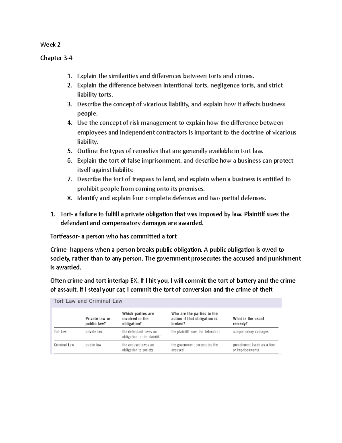 Week 2 Lecture Notes - Week 2 Chapter 3- Explain the similarities and ...