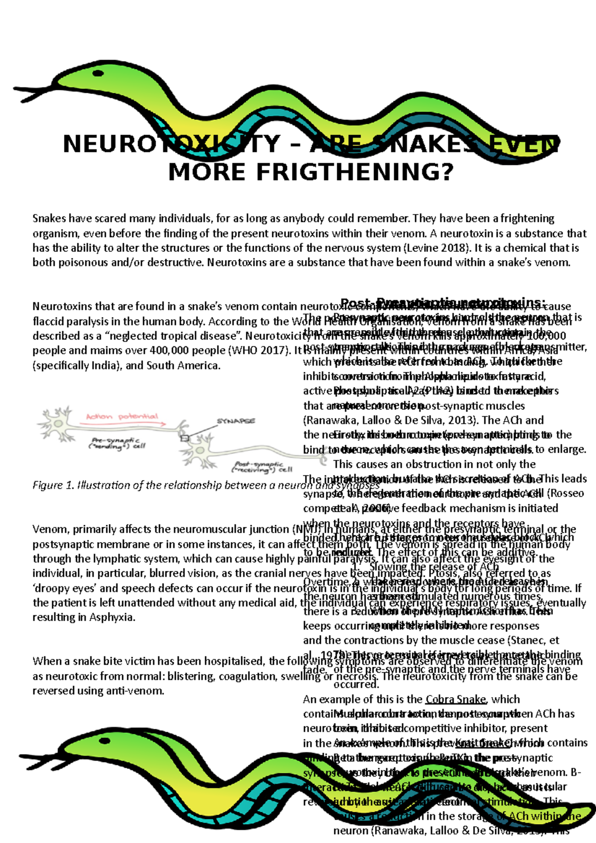 Pharmacology Blog - Snake Neurotoxicity - Snakes have scared many ...