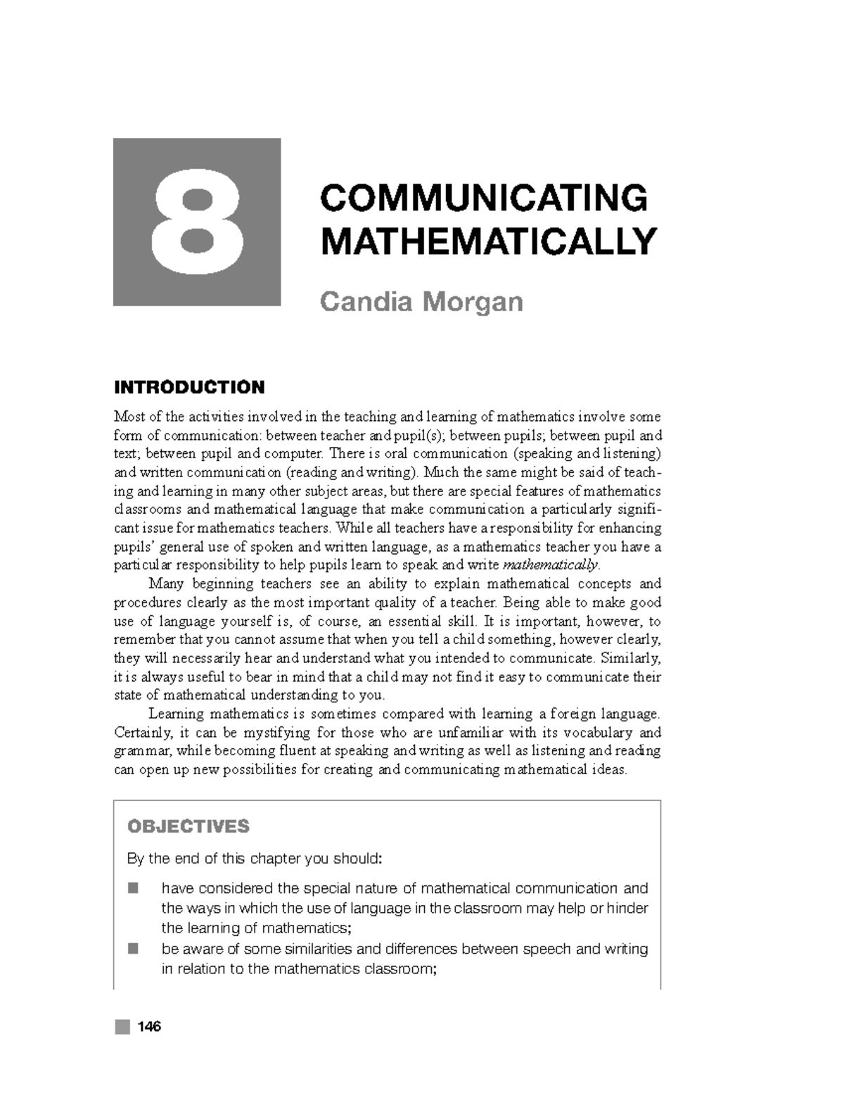 Topic 7 Communicating Mathematically - ####### INTRODUCTION Most of the ...