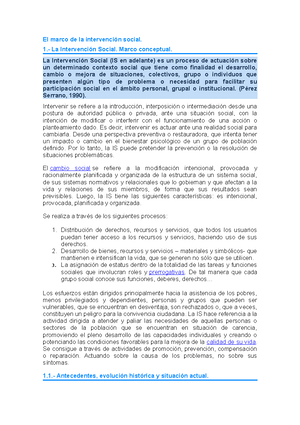 PDF. Contexto de la intervención social. Tema 1 - La intervención social CONTEXTO DE LA ...