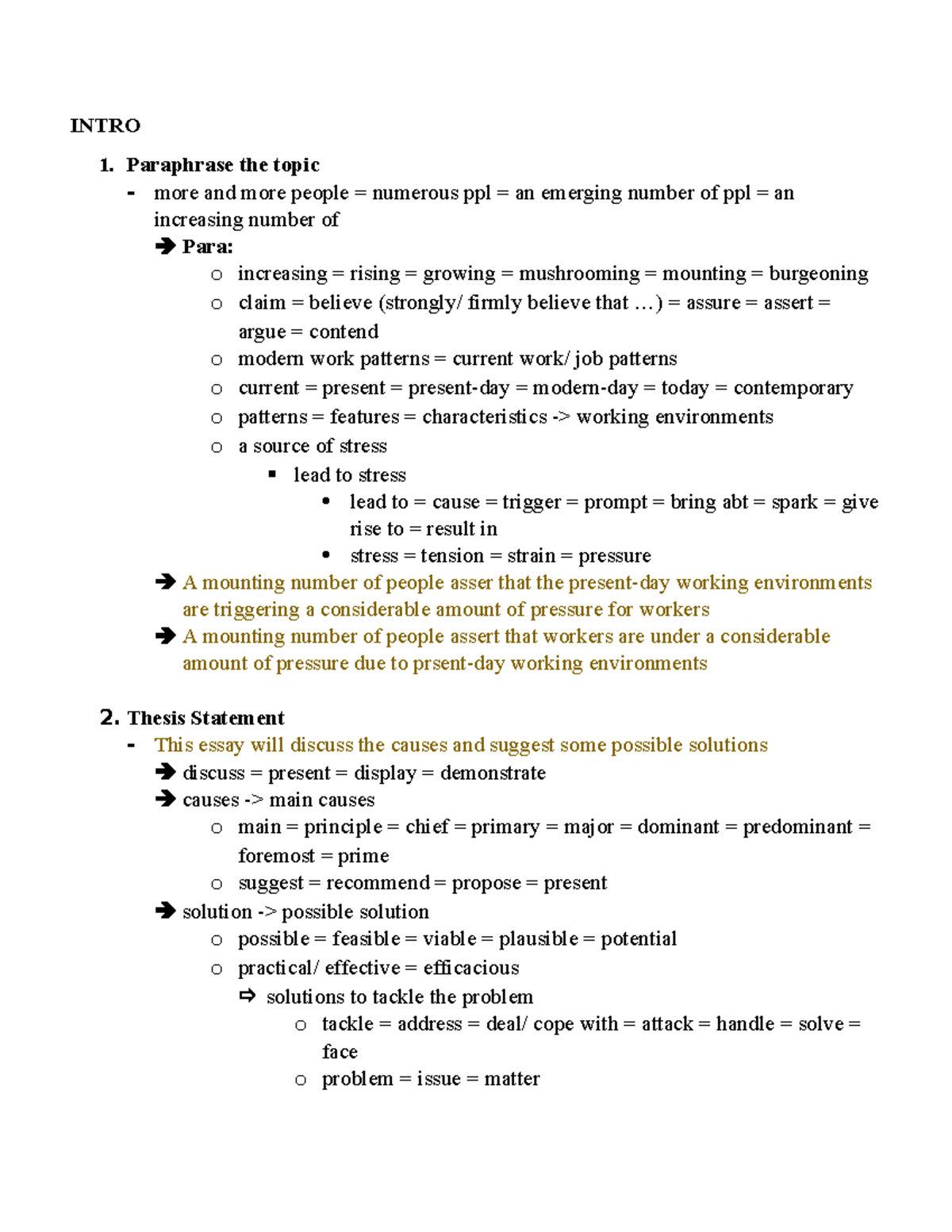 Buổi 2 (11 - IELTS Writing - INTRO Paraphrase the topic more and more ...