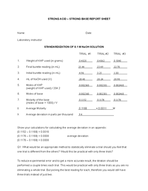Kinetics Report Sheet Updated copy - Kinetics Report Sheets Part A ...