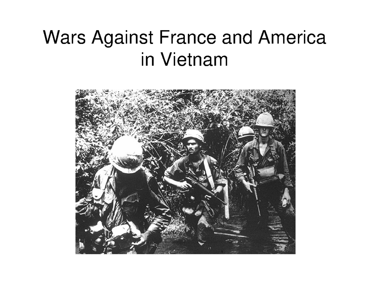 Lecture 17 pdf version - Wars Against France and America in Vietnam I ...