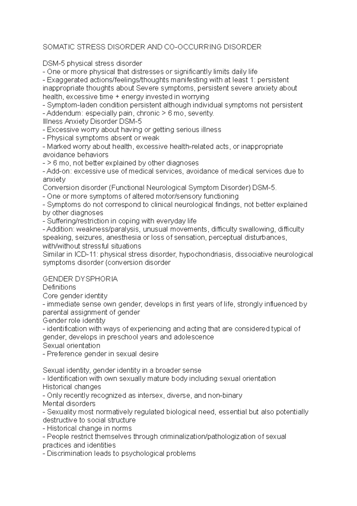 Somatic Stress Disorder AND CO - SOMATIC STRESS DISORDER AND CO ...
