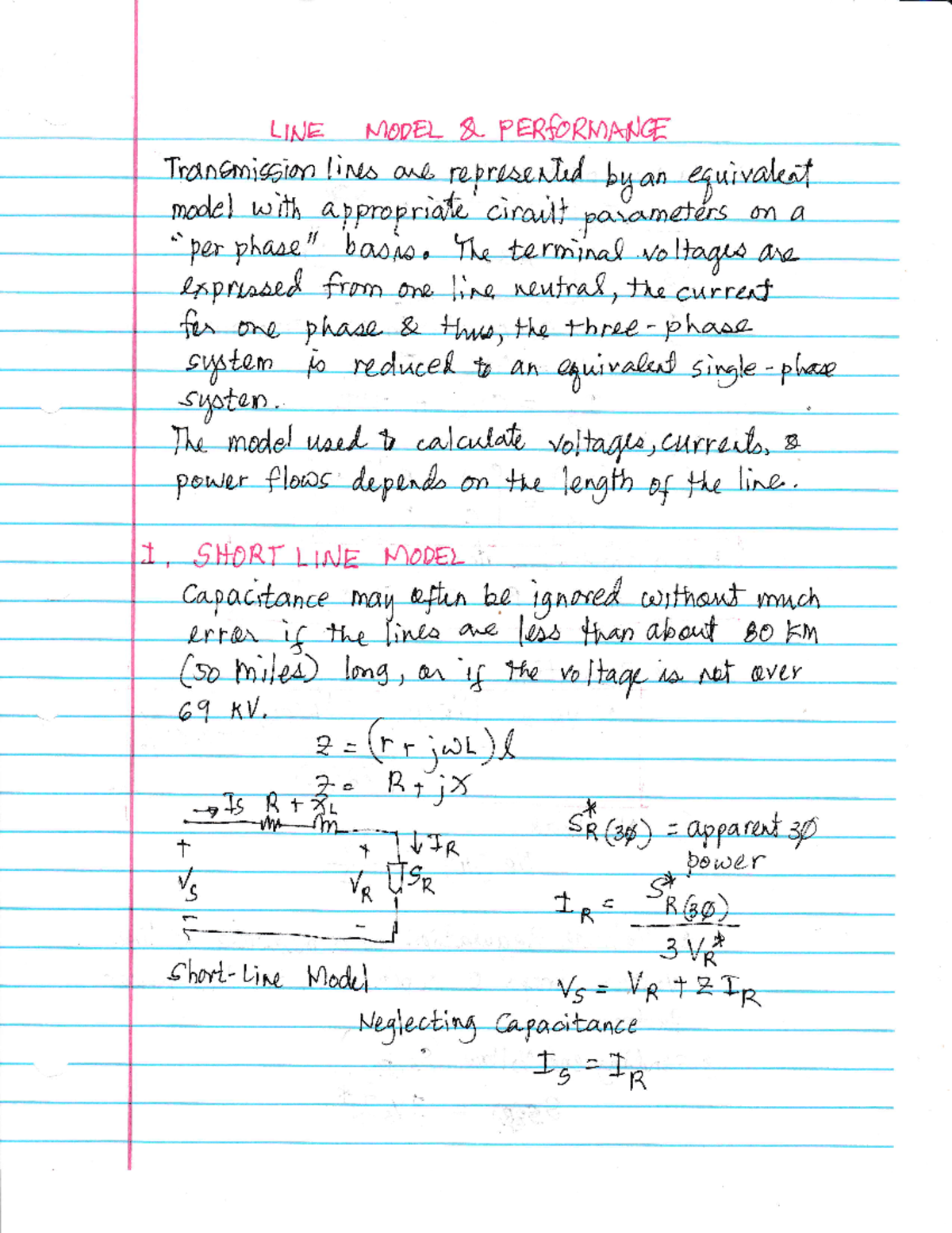 Lesson 4 Short Medium TL combined - Electrical Technology - Studocu