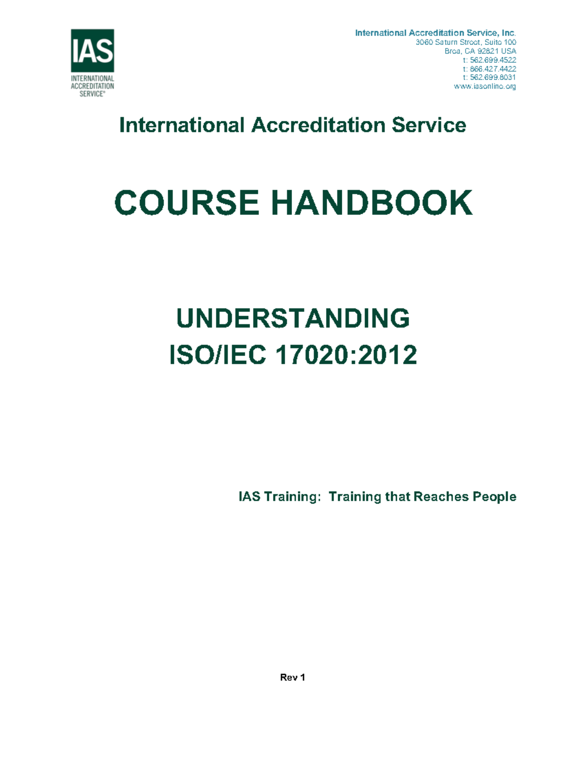 Tab 1 01 Understanding Isoiec 17020 Handbook - International ...