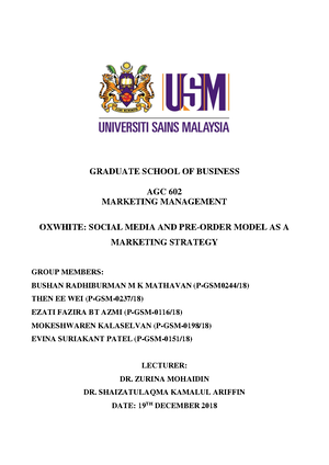 Introduction - Notes - Marketing Management - USM - Studocu