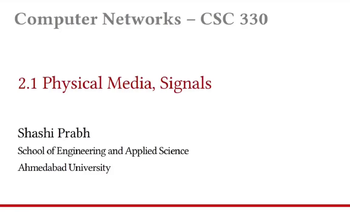 2.1 Physical media, signals - Computer Networks - Studocu