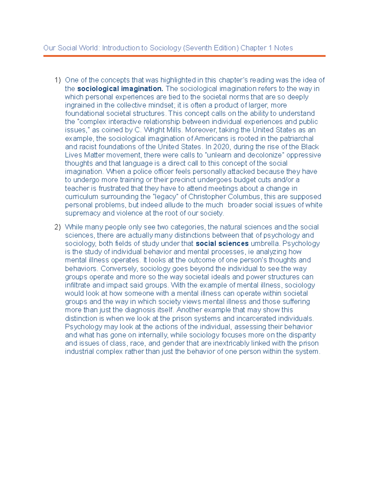 Our Social World CH1 - Our Social World: Introduction to Sociology ...