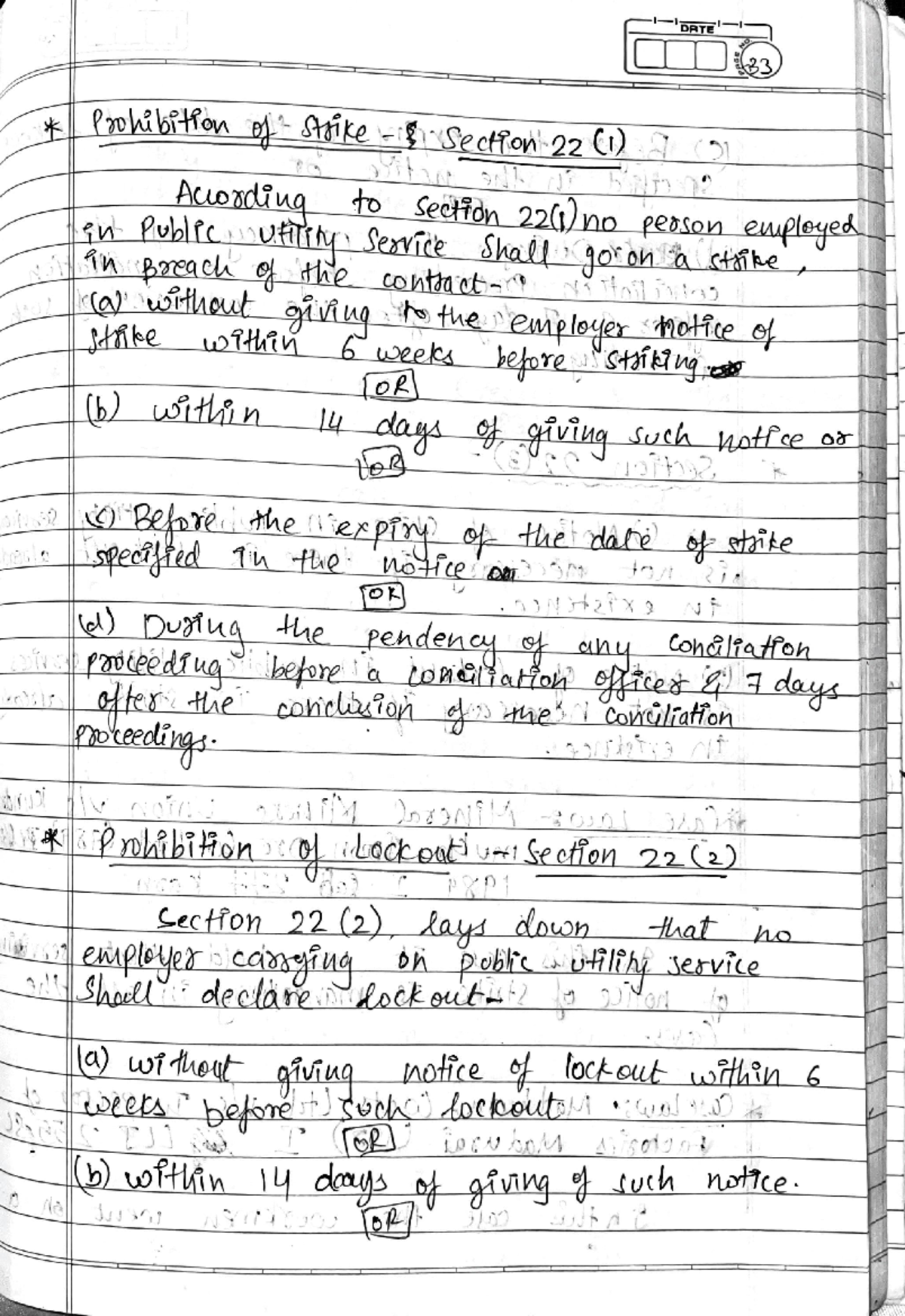 Labour incomplete written notes - Bachelors of Law - 3 years - Studocu