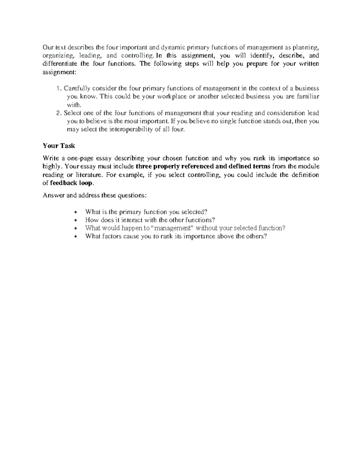 DCIT 402 - An assignment on the history of - Our text describes the ...