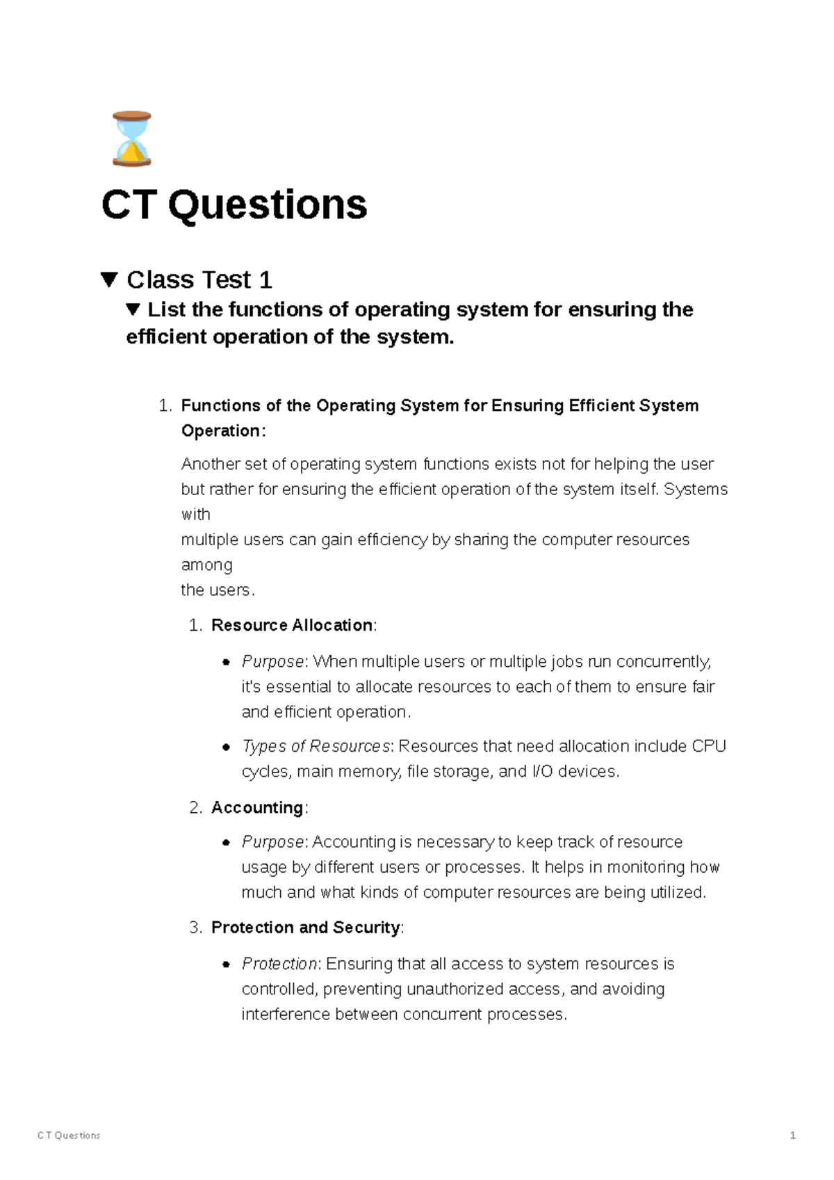 CT Questions 26f261e18a9d49f48e0887c44e8504fb - ⌛ CT Questions Class ...