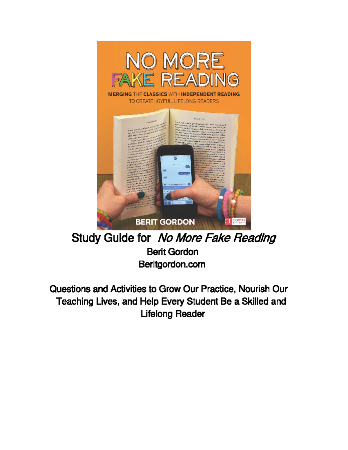 Study guide for no more fake reading 0 - Study Guide for No More Fake ...
