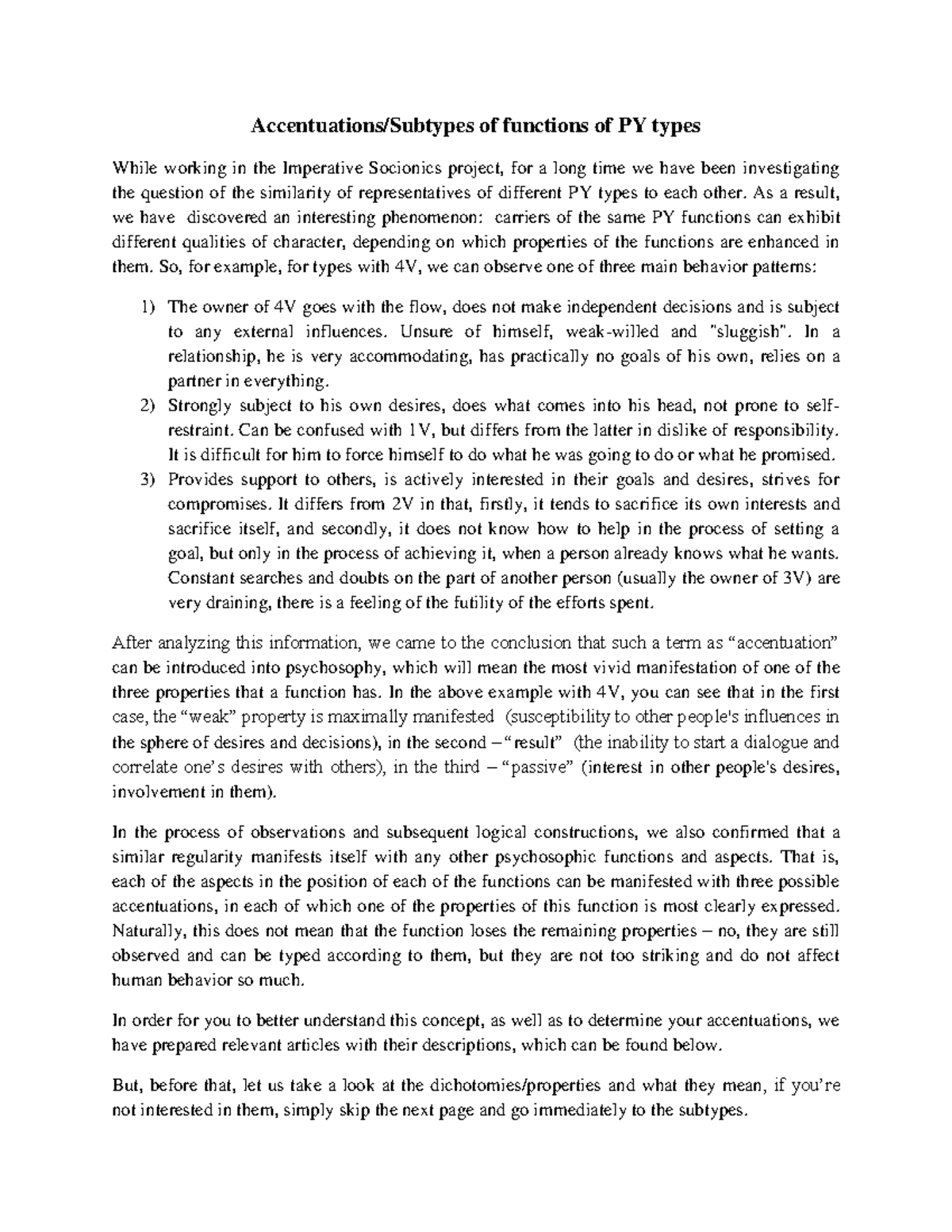 Psychosophy Subtypes - sdadsadsadsadsa - Accentuations/Subtypes of ...