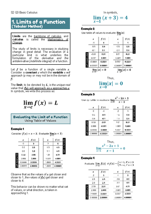 Pre-calculus part 2 - Module - Tables are an effective way to organize ...