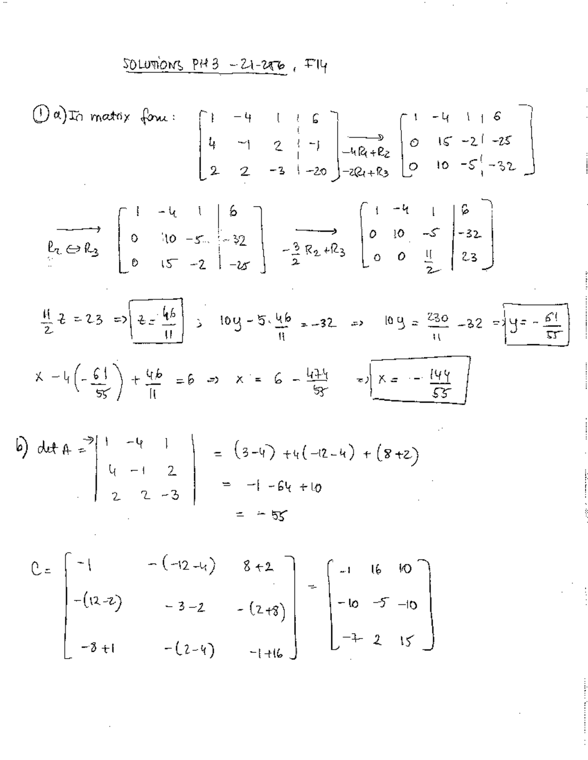 Homework 3 Multivariate analysis solutions - SOLUTIONS PH3 , Fly 1 a ...