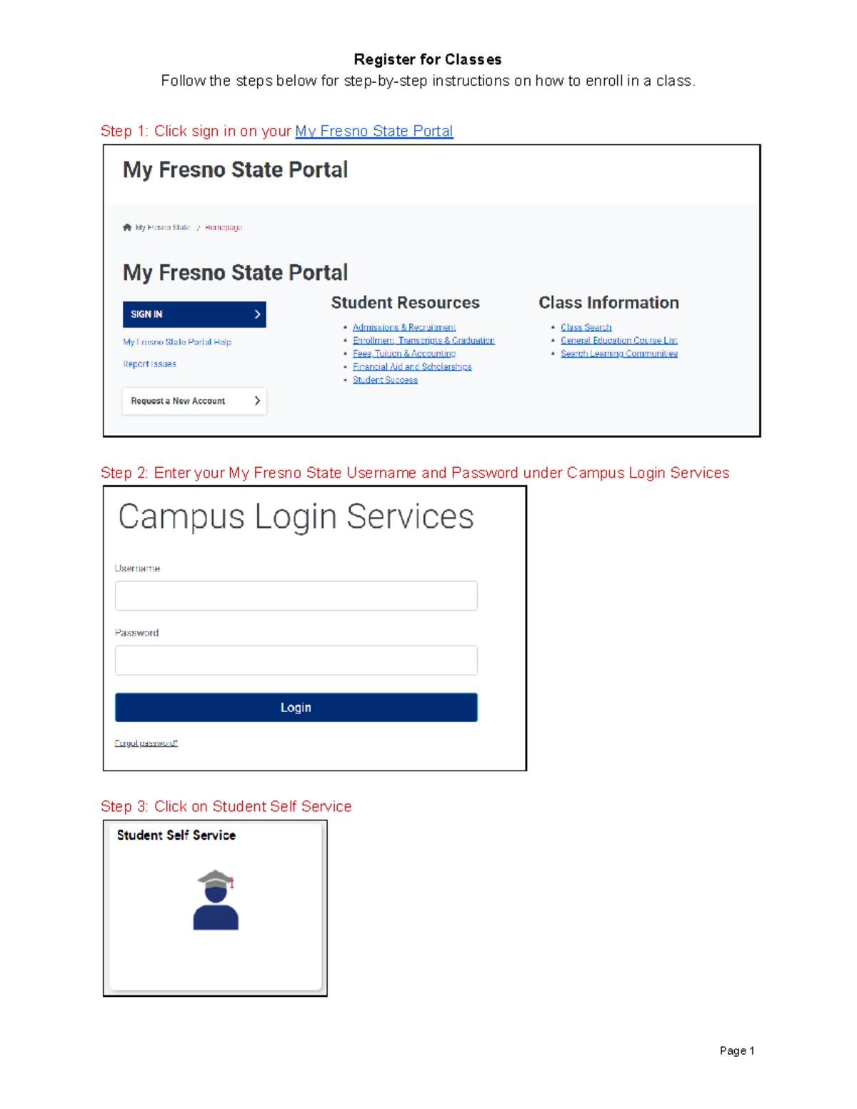 Class Enrollment - Ggg - Register for Classes Follow the steps below ...
