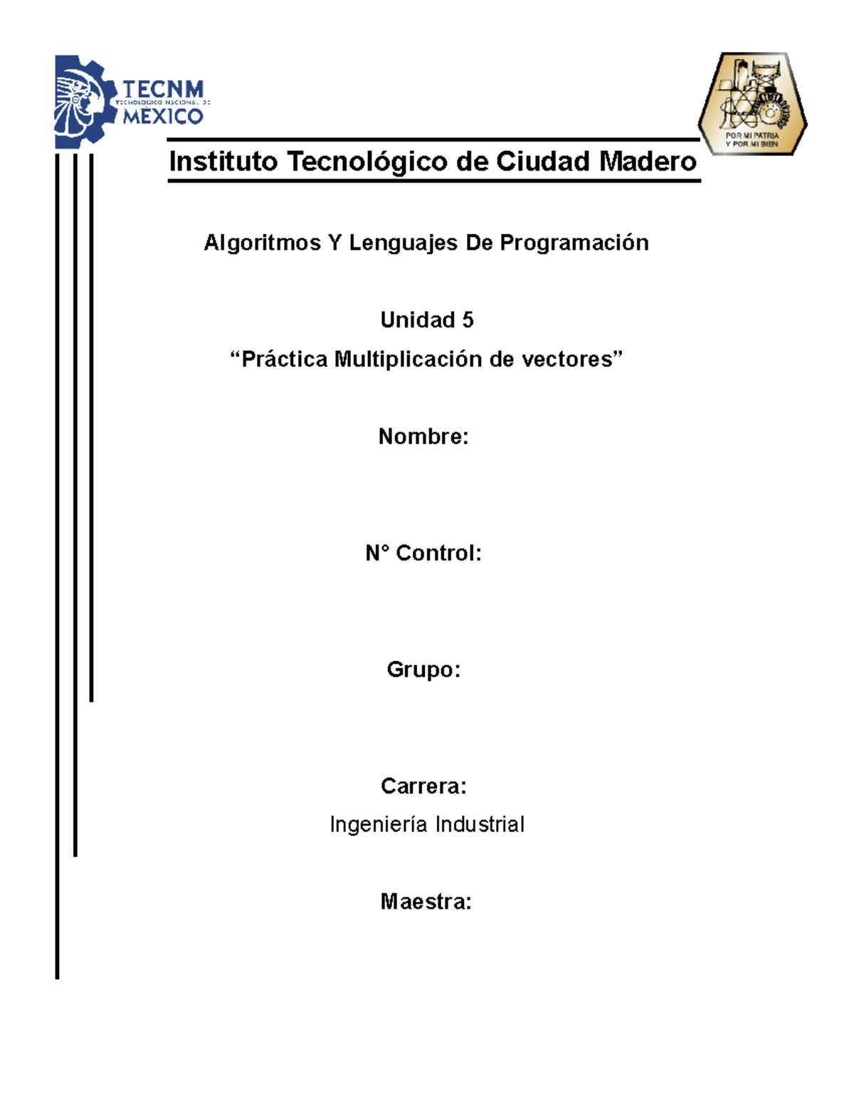 Práctica. Multiplicación de vectores en Devc++ - Algoritmos Y Lenguajes De Programación - Studocu