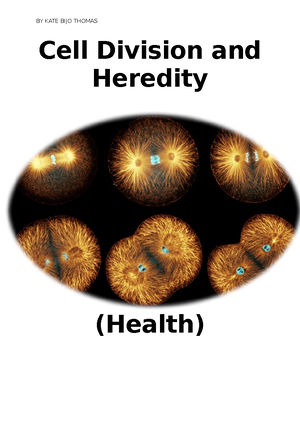 Work sheet (Part 2 of assignment) - Cell Division and Heredity (health ...