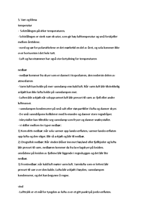 Ytre krefter kap 3 notater - Kapittel 3 – ytre krefter, landformer og ressurser i Norge Ytre ...