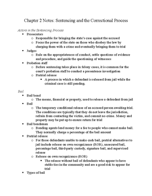 Chapter 1 notes - corrections - Chapter 1: The Correctional System ...