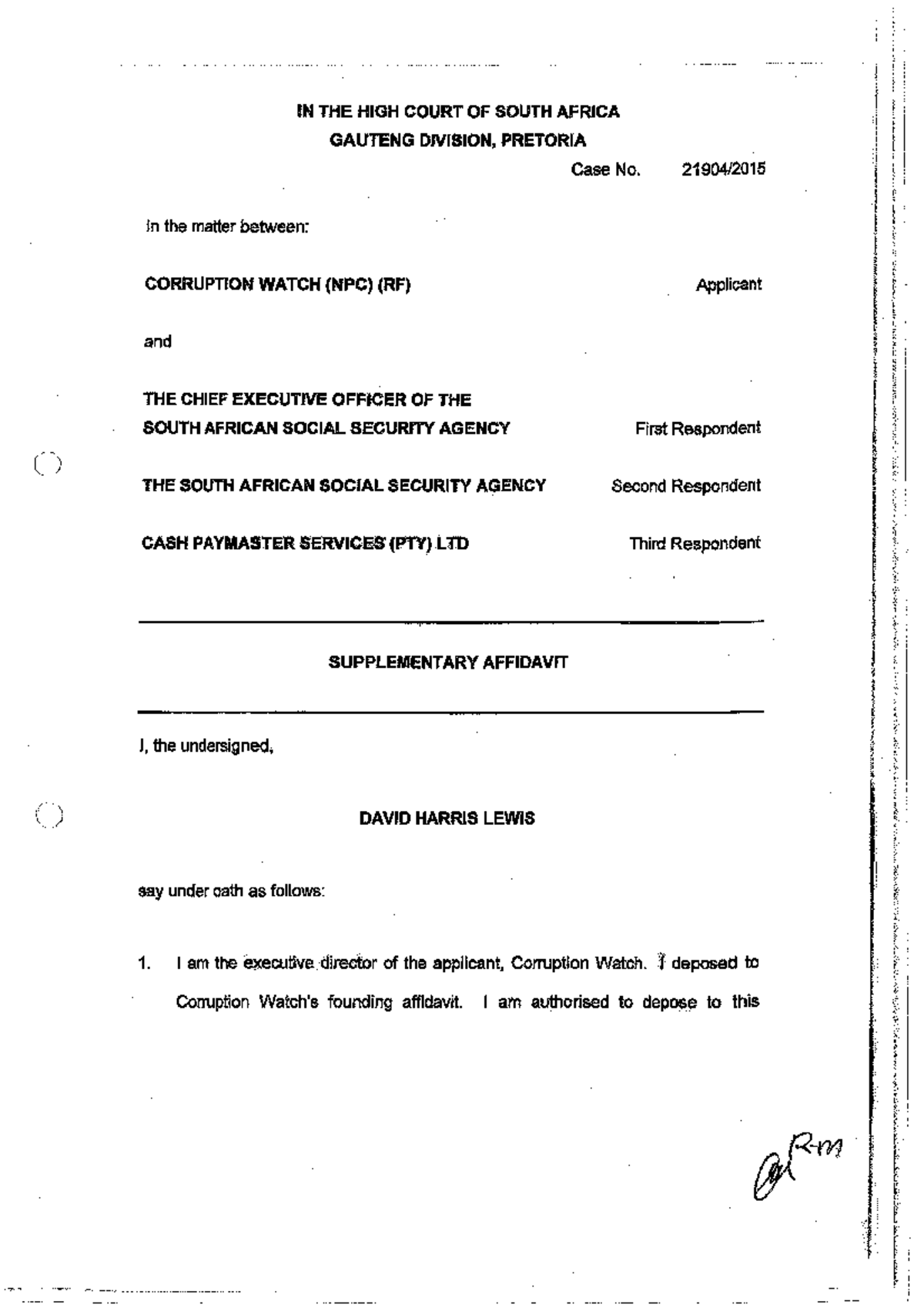 Supplementary- Affidavit-16092015 112516 - MRL2601 - Studocu