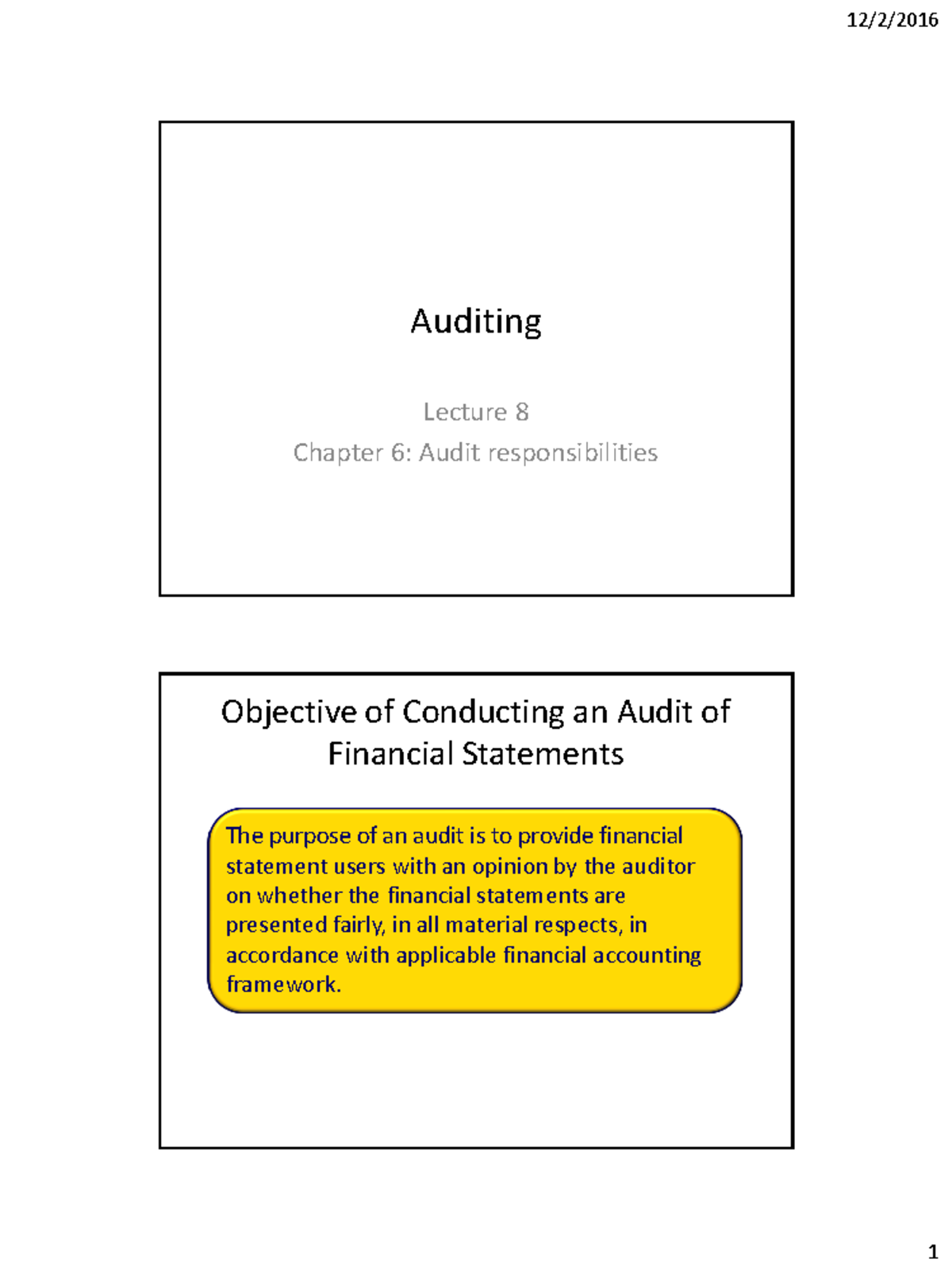 Auditing-Lecture 8 - Auditing, Alvin A. Arens, Randal J. Elder, Mark Beasley - Auditing Lecture ...
