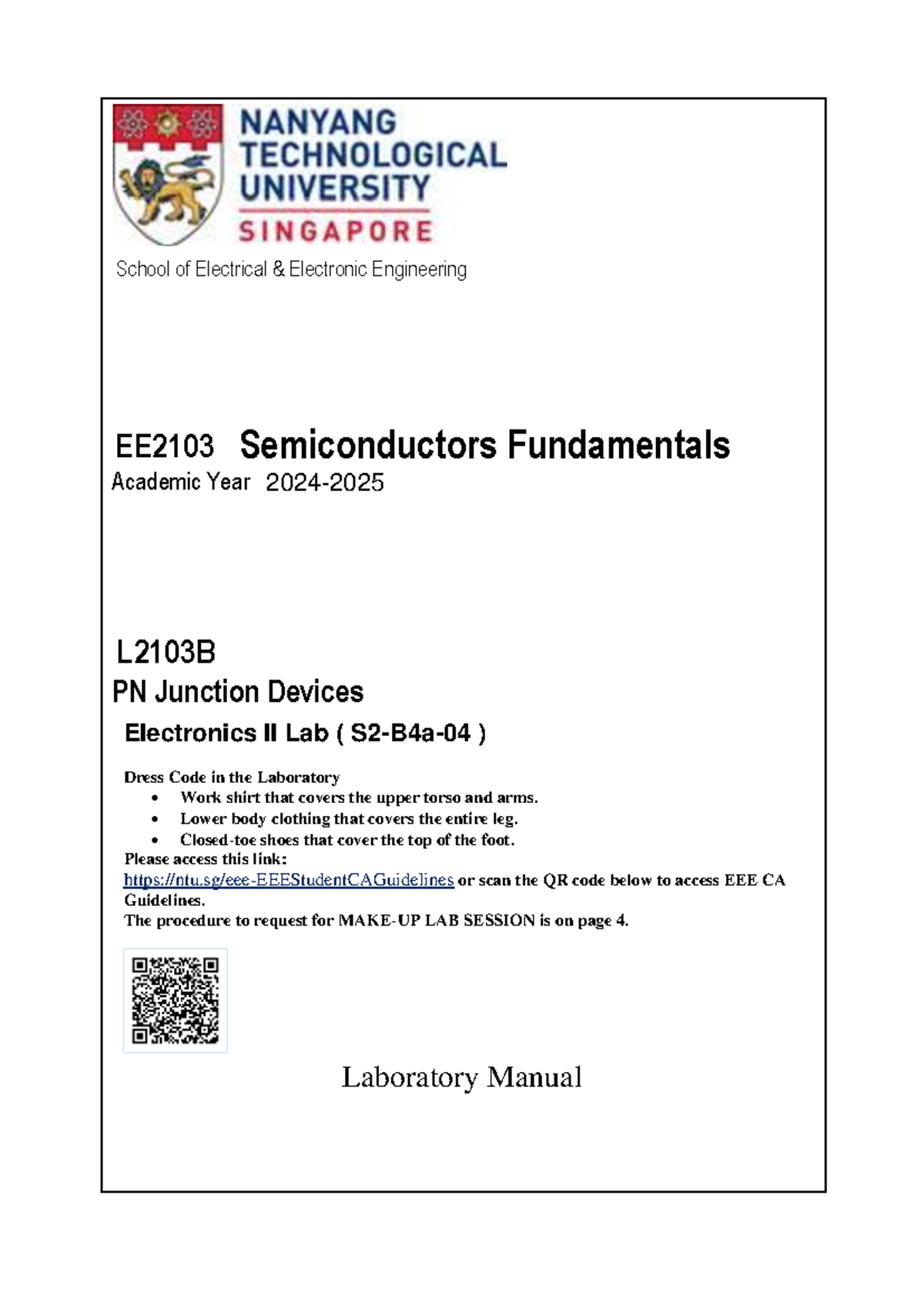 L2103B-Lab Manual 2024-2025 - School of Electrical & Electronic ...
