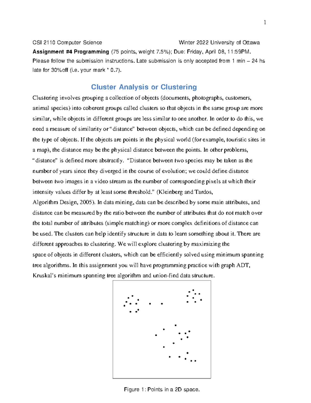 A4 - assignment 4 - CSI 2110 Computer Science Winter 2022 University of Ottawa Assignment #4 ...