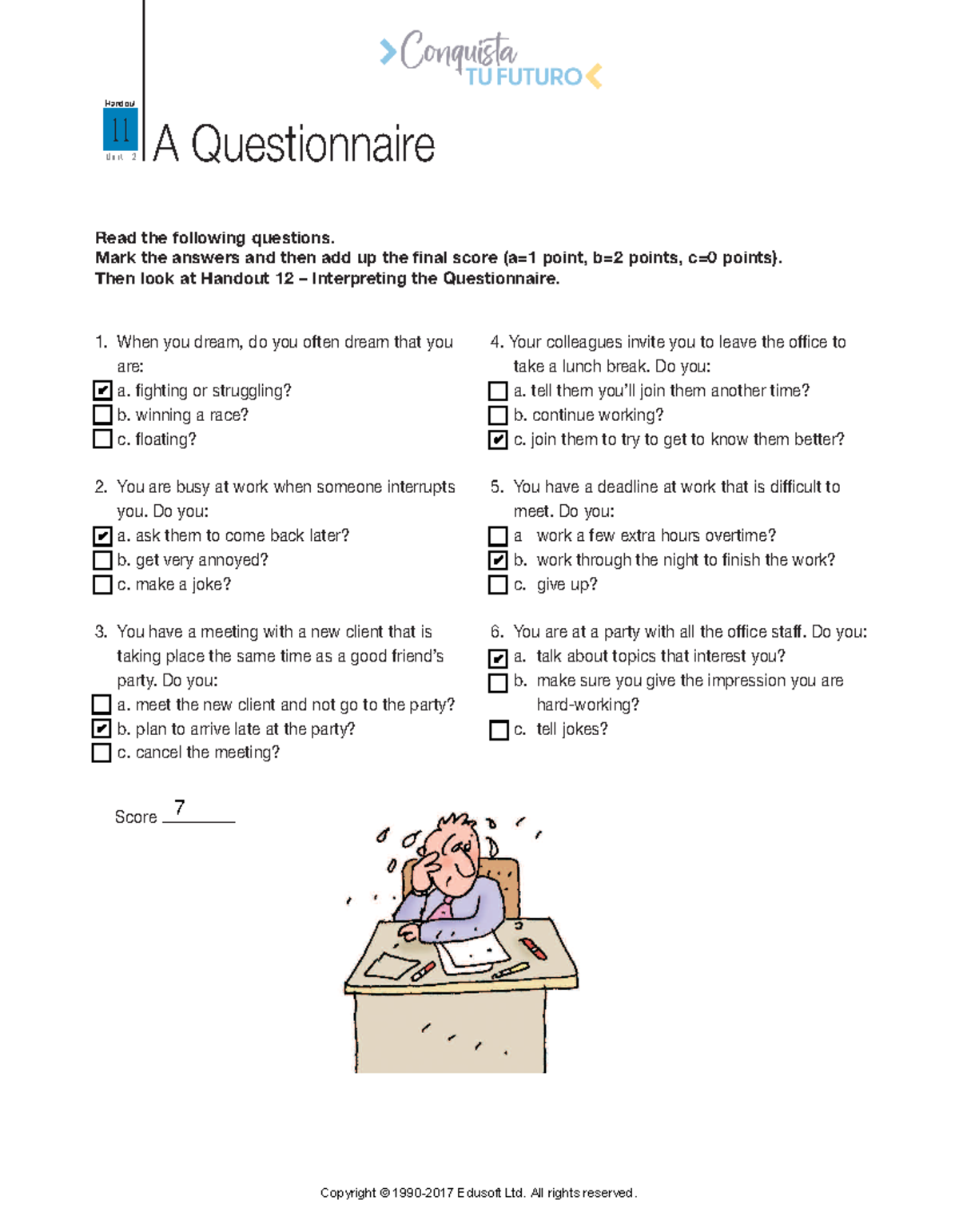 02 Intermediate III Handout 11 12 Unit 2 Sports and Fitness A ...