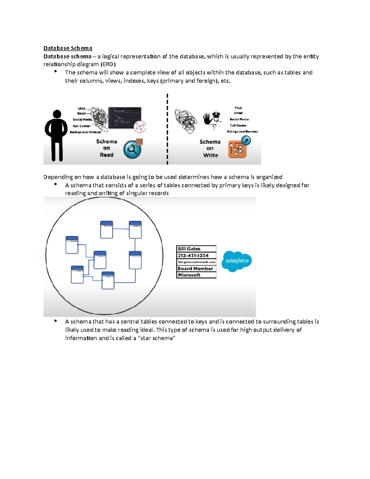 Module 3 (CST8215) - Database Schema Database schema- a logical representation of the database ...