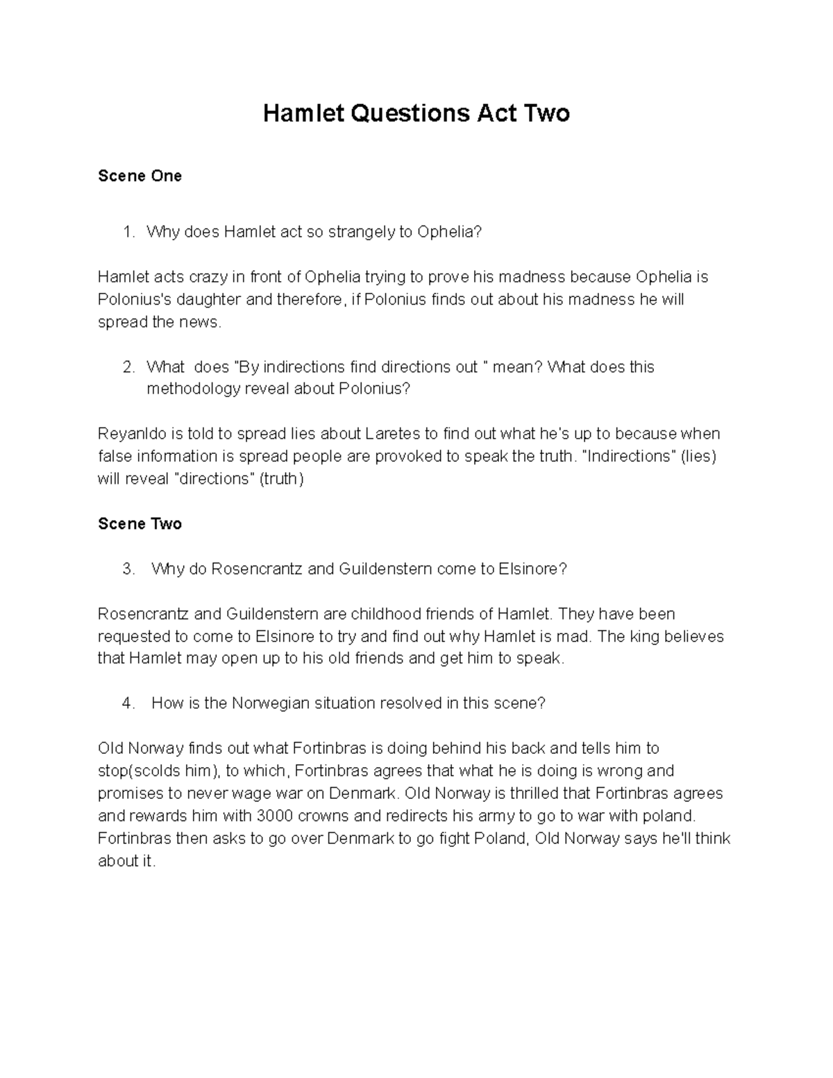 Hsieh Kaitlyn - Hamlet Questions Act Two - Hamlet Questions Act Two ...