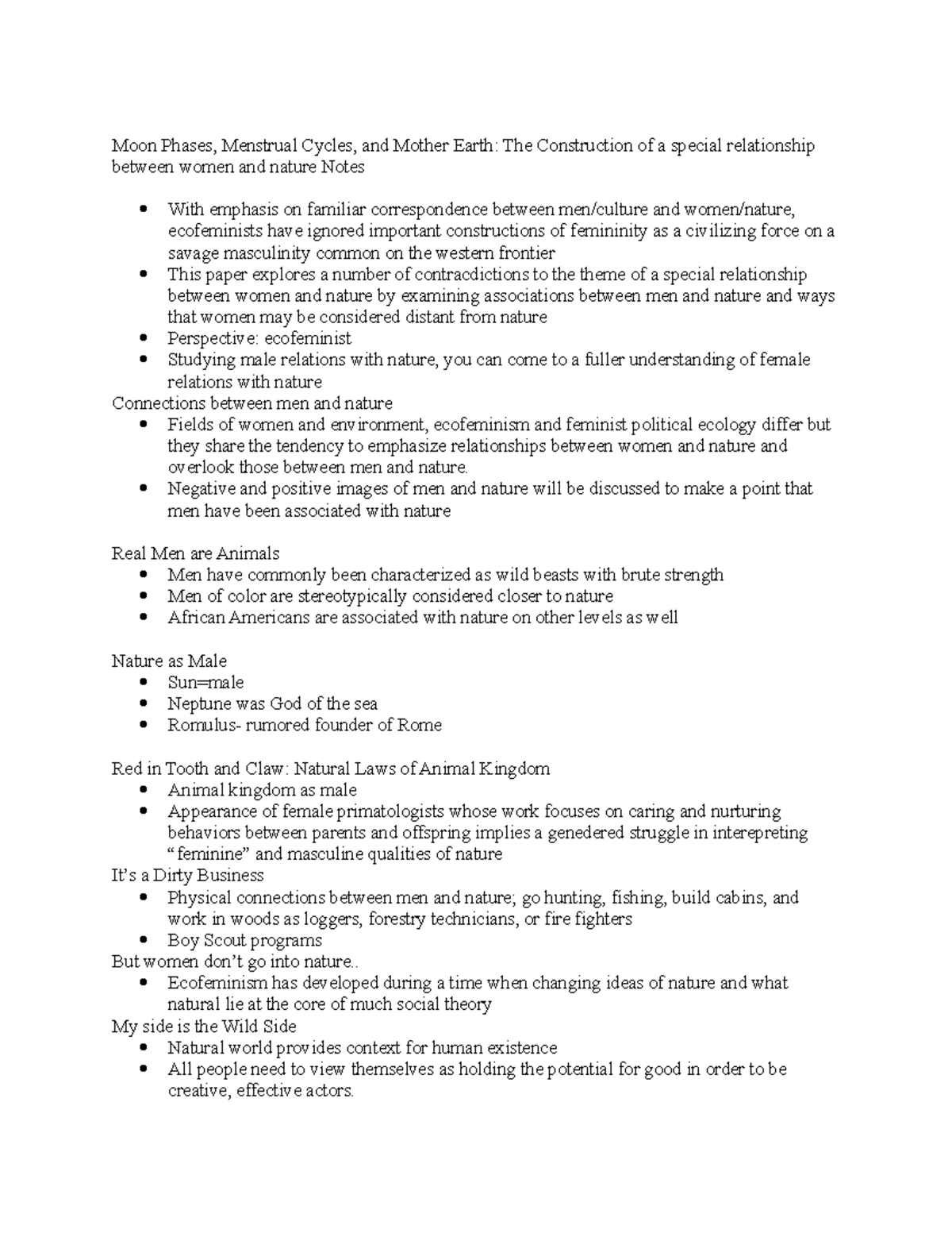 Moon Phases Notes - Moon Phases, Menstrual Cycles, and Mother Earth ...