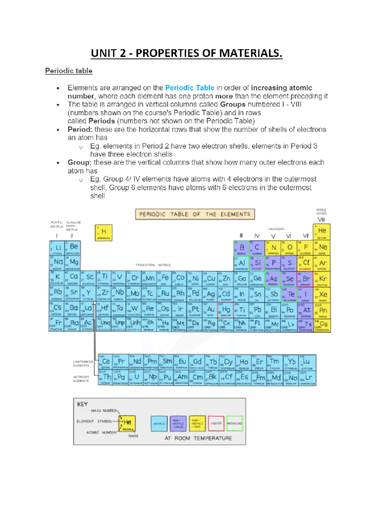 Properties of Materials - PROP 102 - Studocu