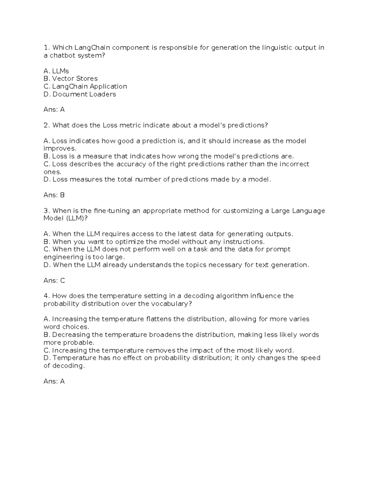 1Z0-1127-24 Sample Q - 1Z0-1127-24 - Which LangChain component is ...