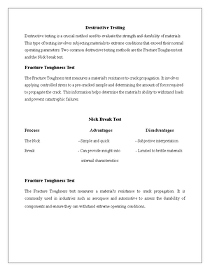 Inspection AND Testing Fracture Toughness Testing - INSPECTION AND ...