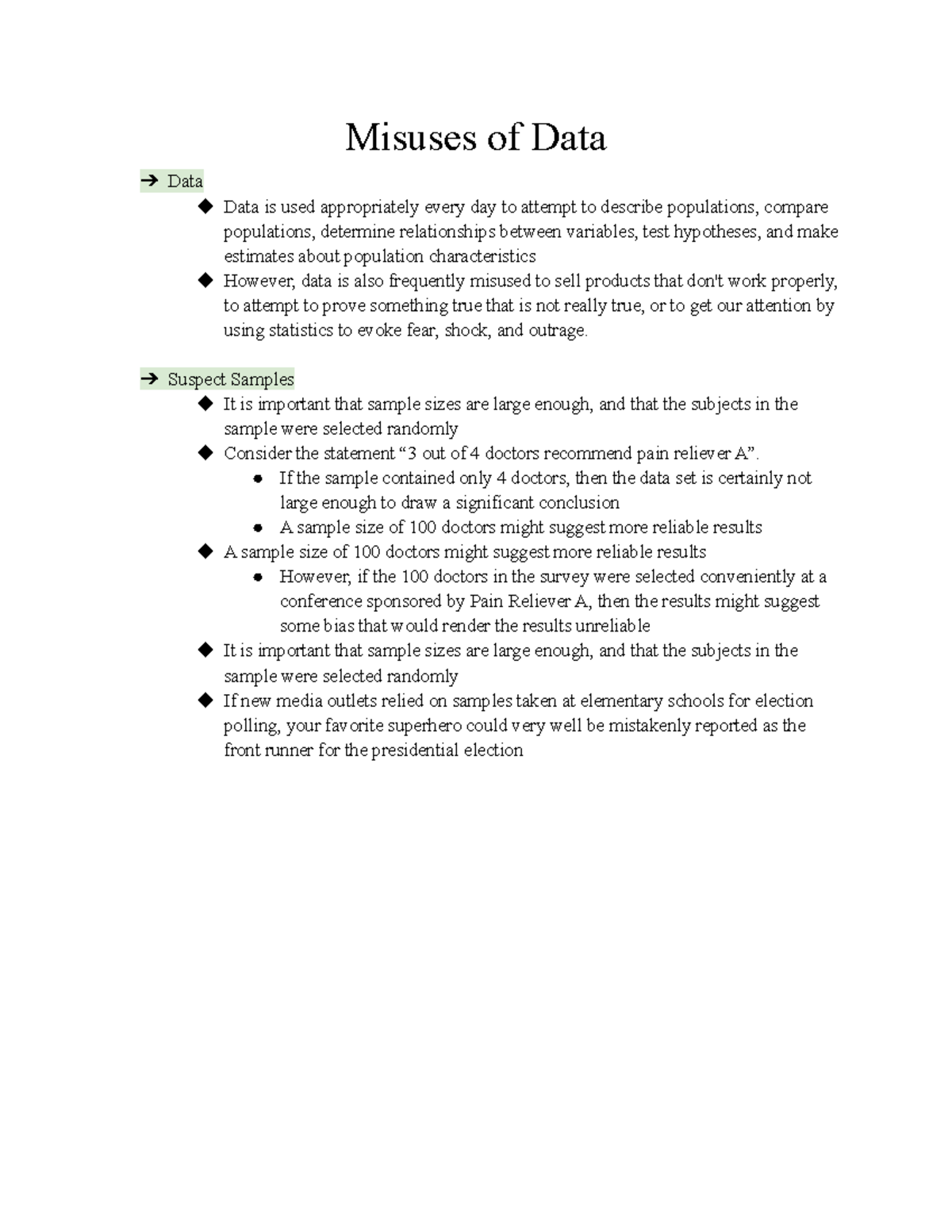 Misuses of Data - missuses of data - Misuses of Data Data Data is used ...