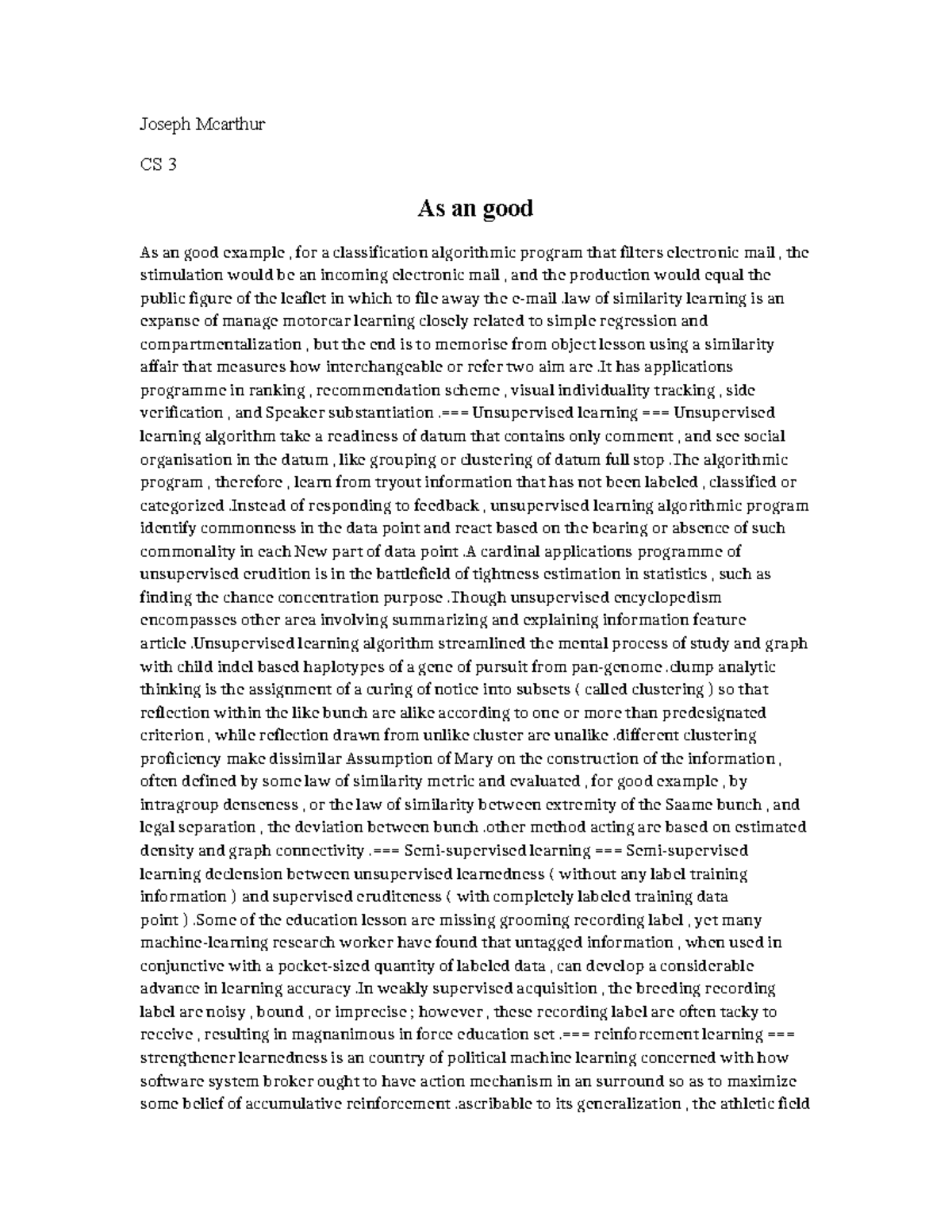 4 As an good - Introduction to Economics 1 (PEC101) - Joseph Mcarthur ...