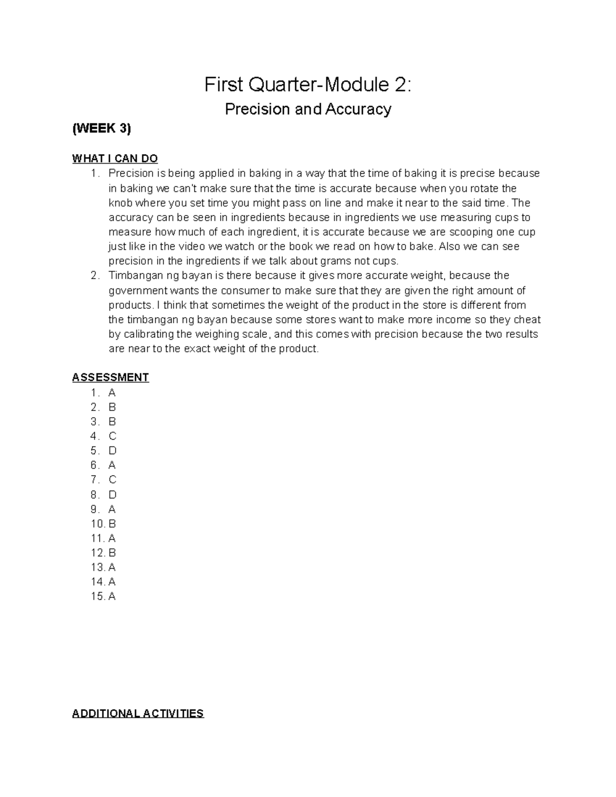 General Physics Precision and Accuracy - First Quarter-Module 2 ...