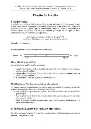 Chapitre 4 Les Piles - Module : Algorithmique et Structures de Données, 2ème Année ISIL A ...