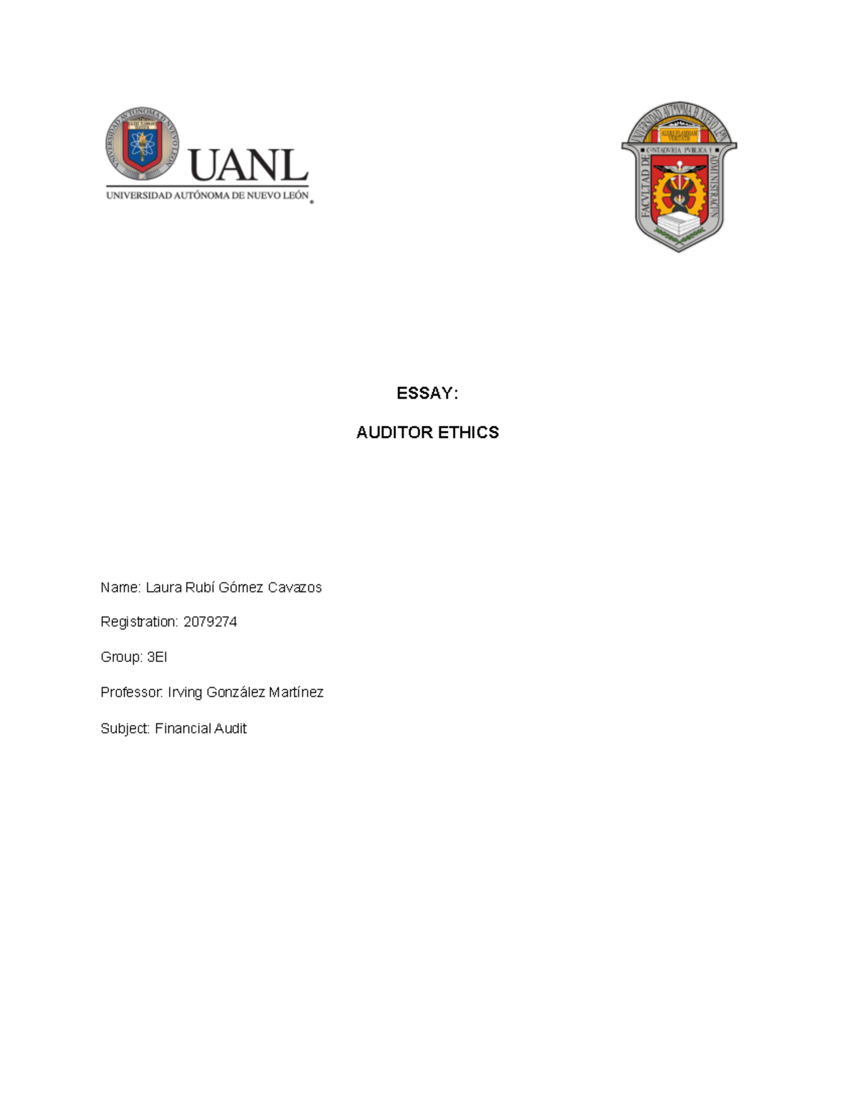 Ethical Values Essay Auditoria Financiera UANL Studocu ethical-values-essay-auditoria-financiera-uanl-studocu
