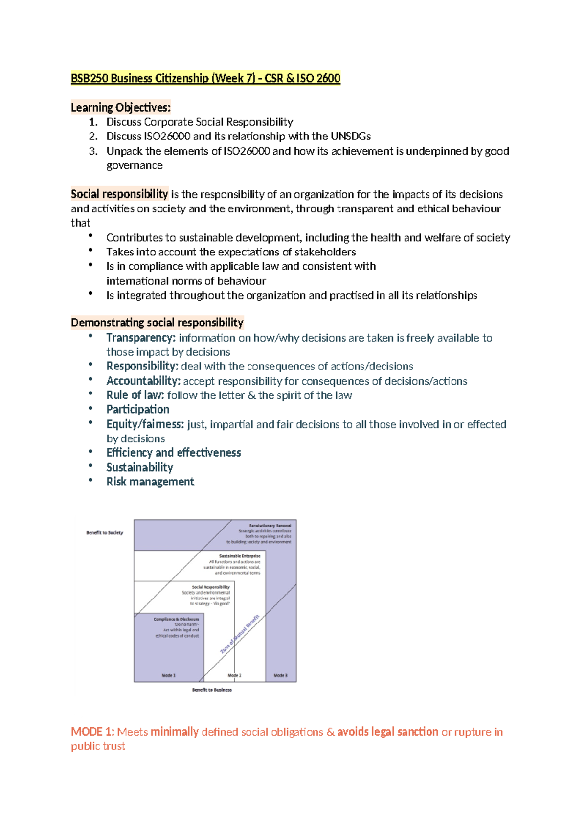 BSB250 Business Citizenship L7 - BSB250 Business Citizenship (Week 7 ...