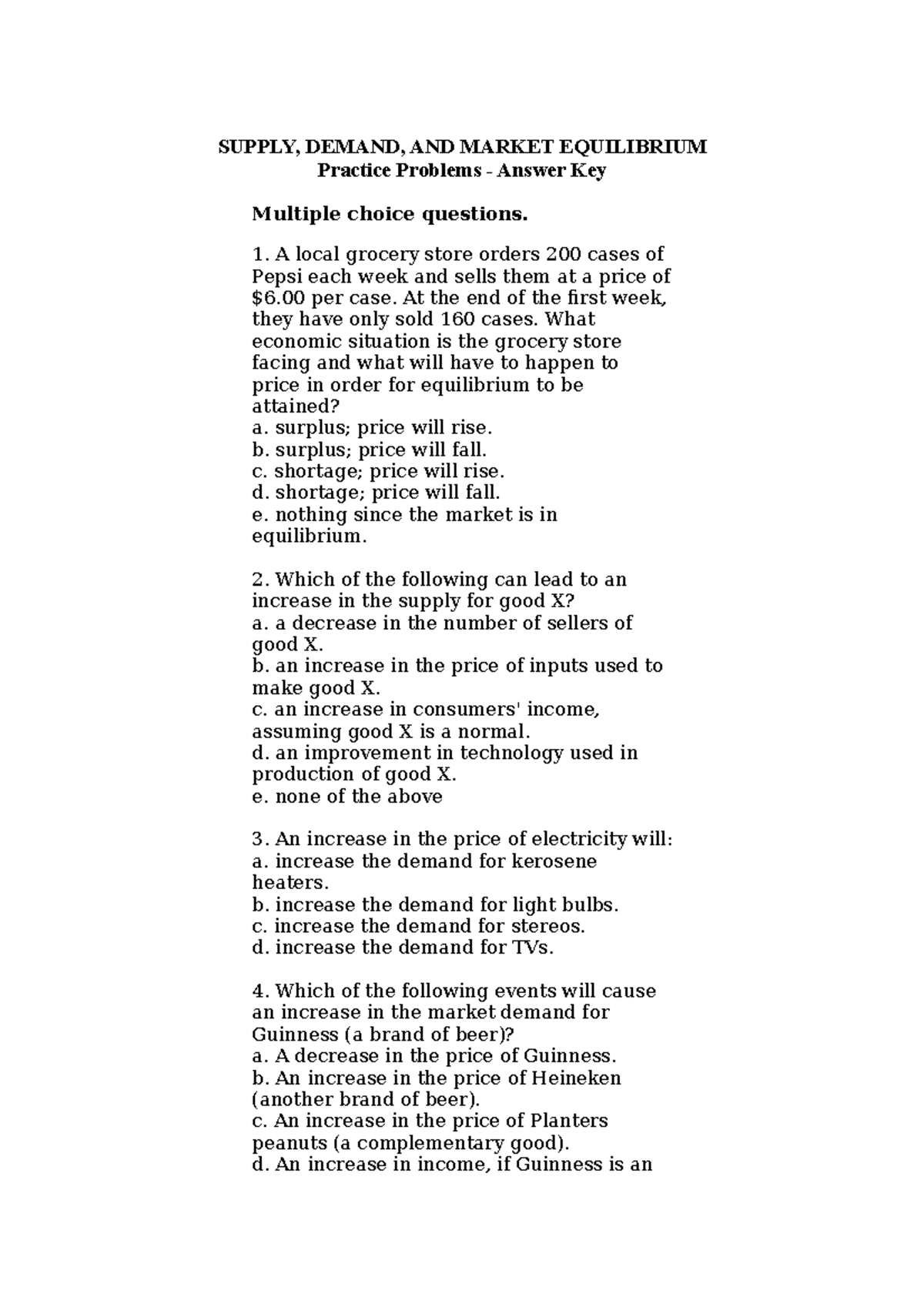 Supply, Demand, AND Market Equilibrium - PRINCIPLES OF ECONOMICS - UUM ...