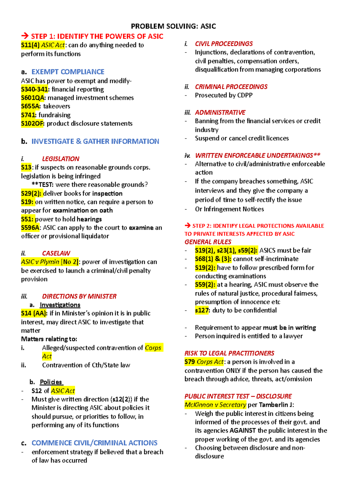 2. PS - ASIC - notes - PROBLEM SOLVING: ASIC STEP 1: IDENTIFY THE ...