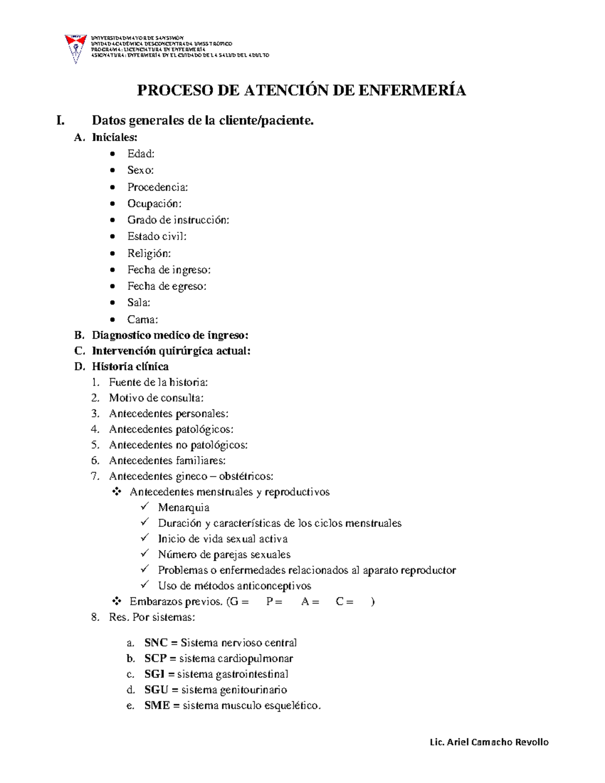 Formato DE PAE - UNA GUIA DE PAE - PROGRAMA: LICENCIATURA EN ...