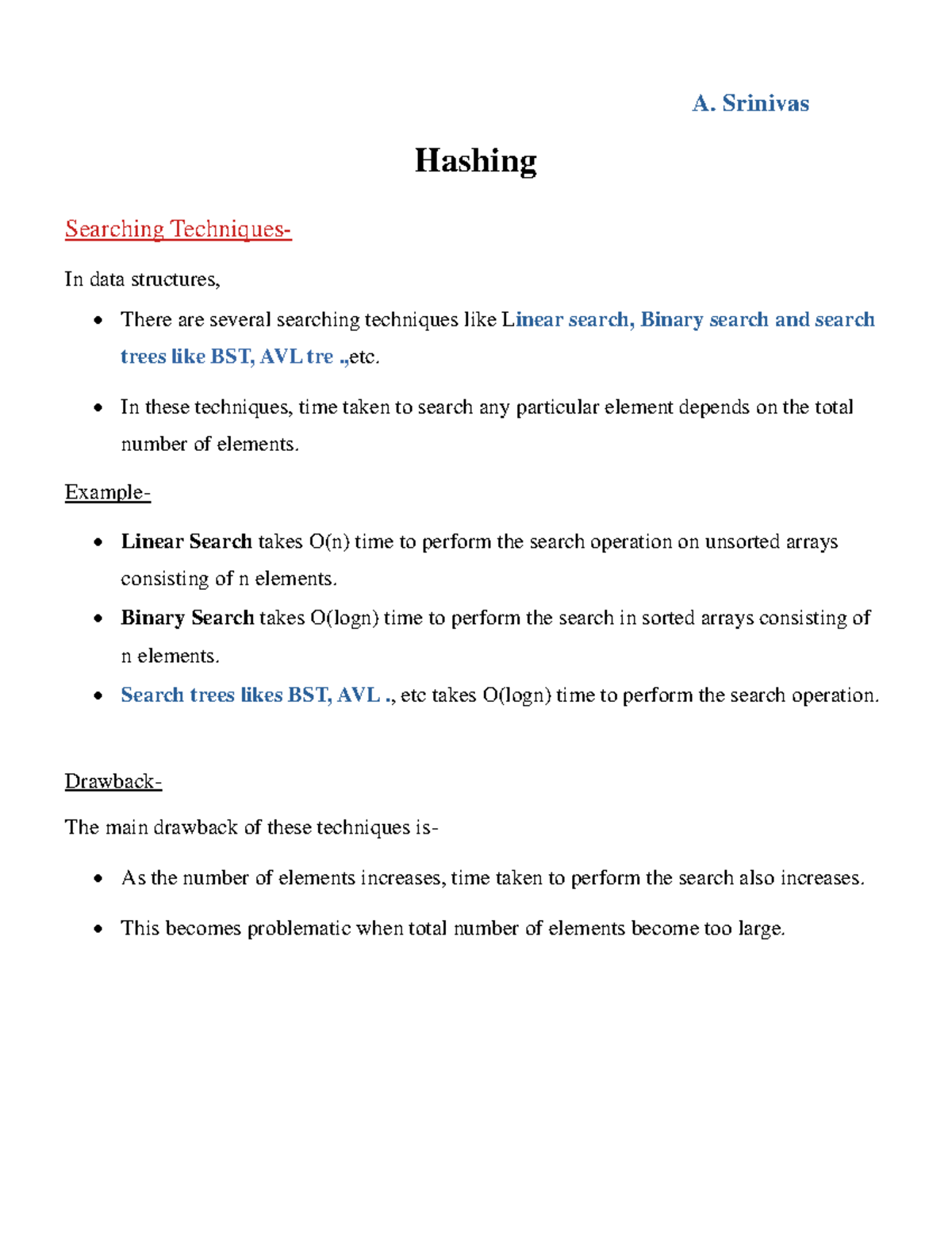 Hashing-converted - easy to understand - Hashing Searching Techniques ...
