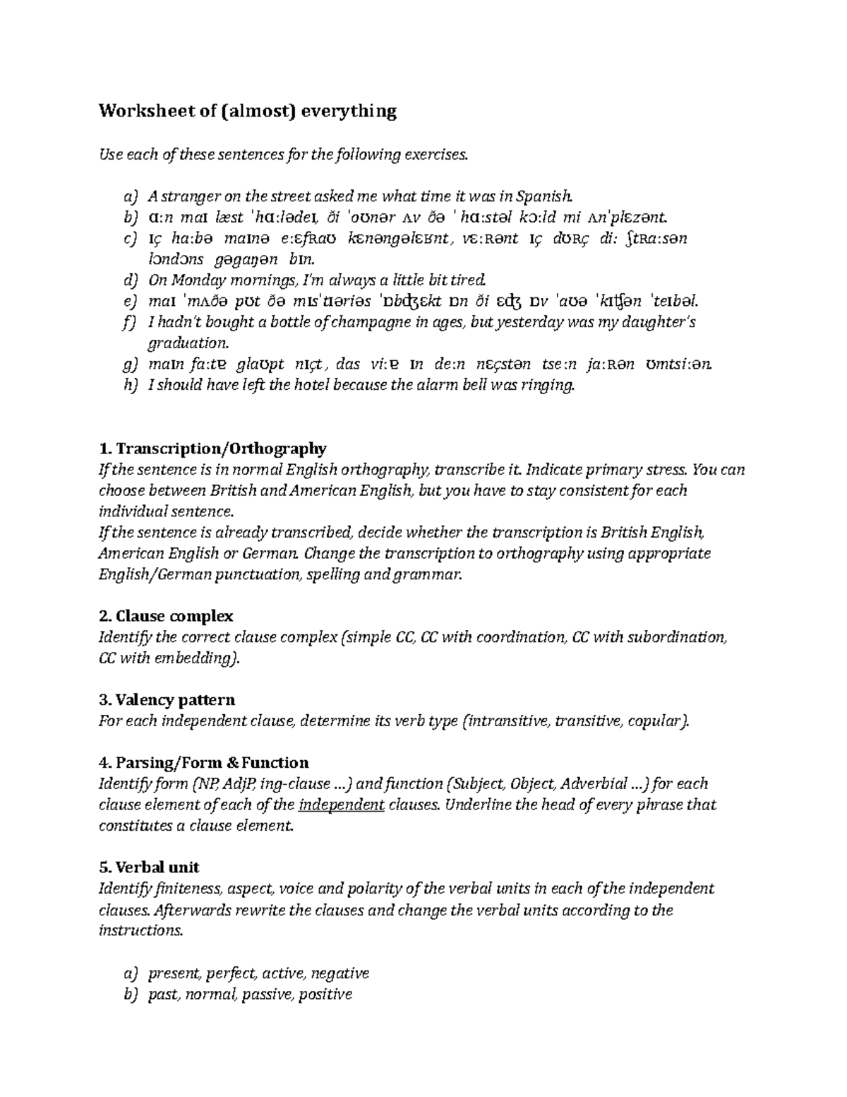 Worksheet 10 Almost Everything - Worksheet of (almost) everything Use ...