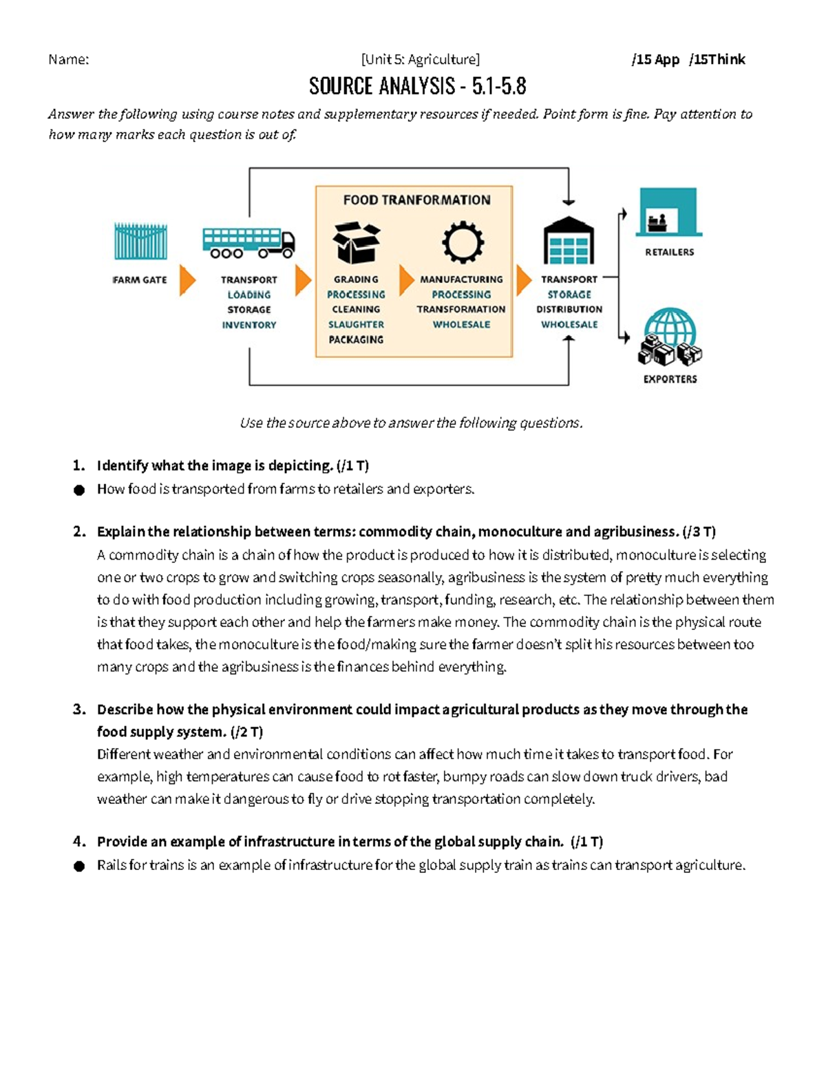 (Lauren Ballard) Source Analysis - 5 - SOURCE ANALYSIS - 5-5. Answer the following using course ...