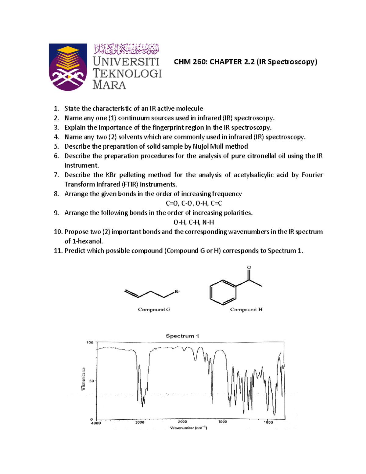 Tutorial 2 chm260 chapter 2Tutorial 2 chm260 chapter - Basic ...